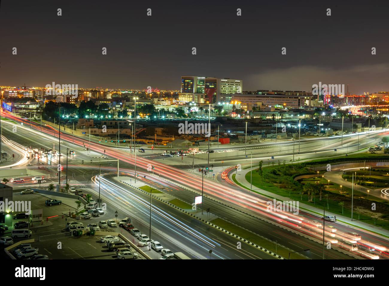Beautiful aerial view of Al Rayyan Road Doha, Doha Traffic and Roads ...