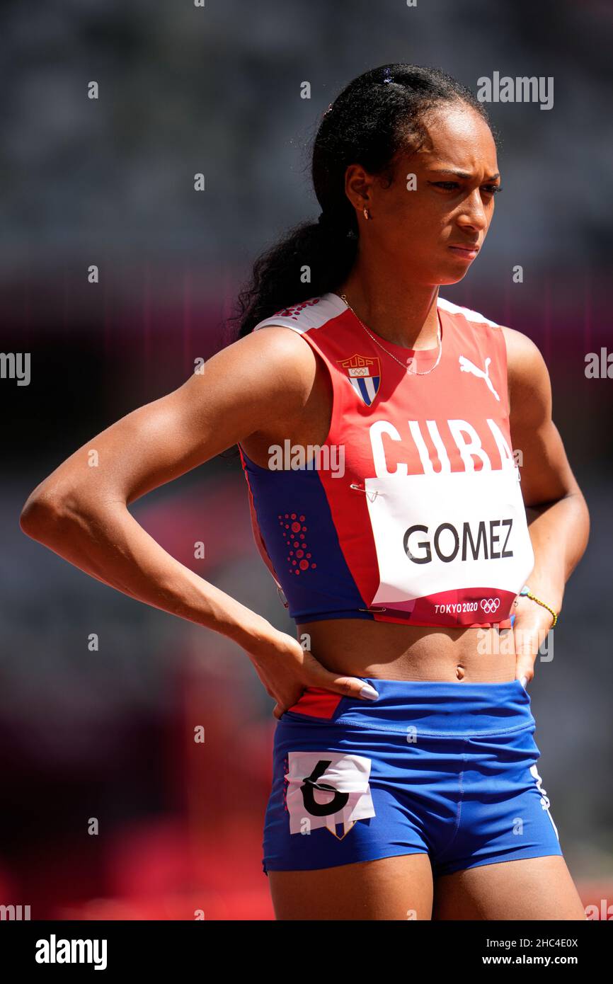 Roxana Gomez participating in the semi-final of the 400 meters of the ...