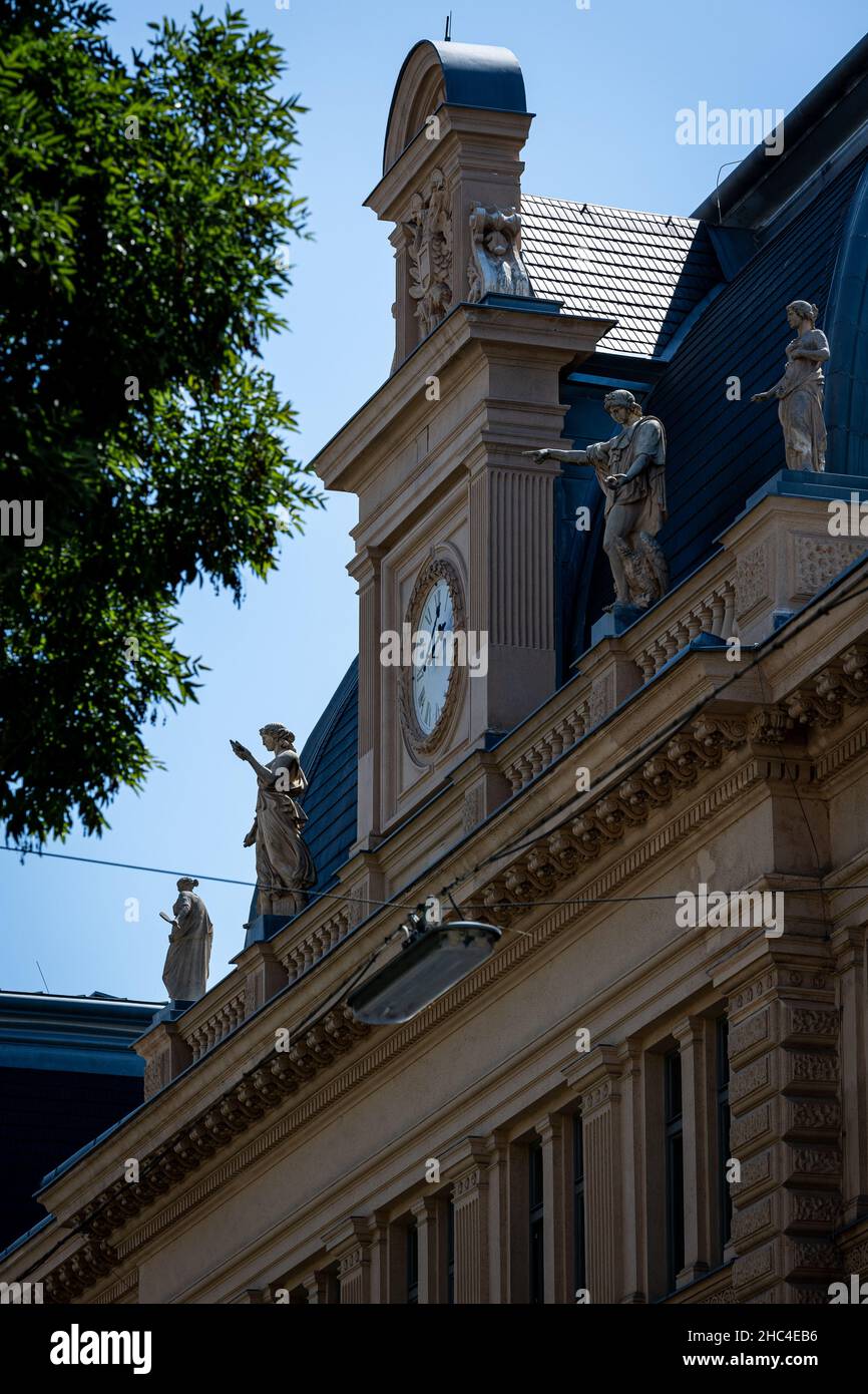 old clock tower building Stock Photo - Alamy