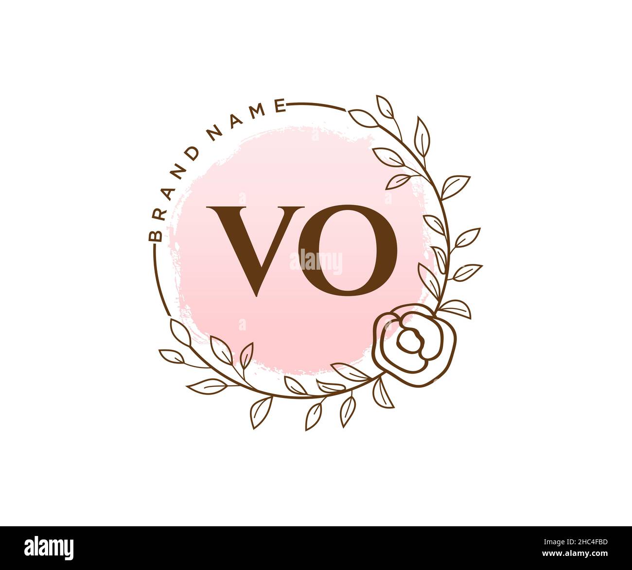 VO feminine logo. Usable for Nature, Salon, Spa, Cosmetic and Beauty ...