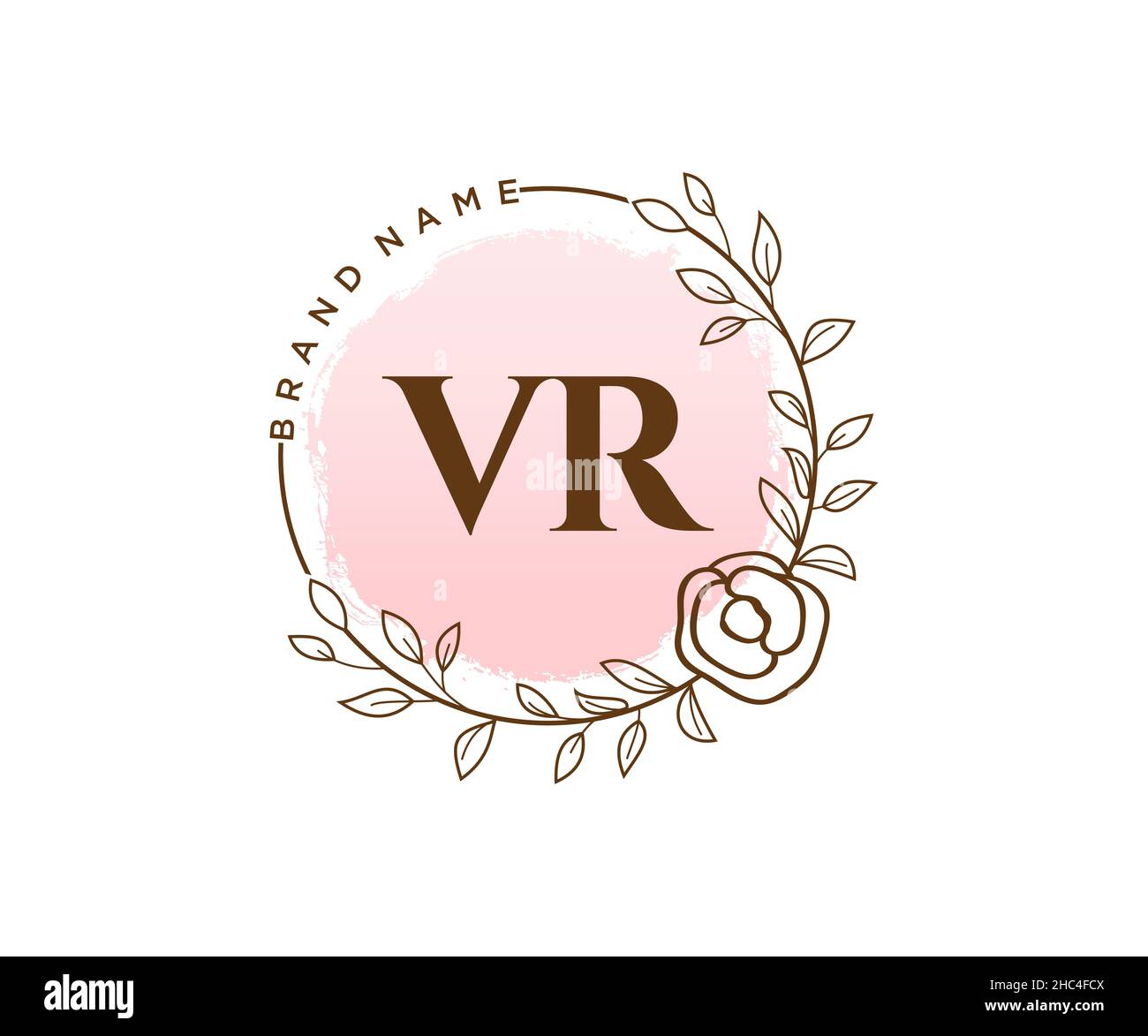 VR feminine logo. Usable for Nature, Salon, Spa, Cosmetic and Beauty ...
