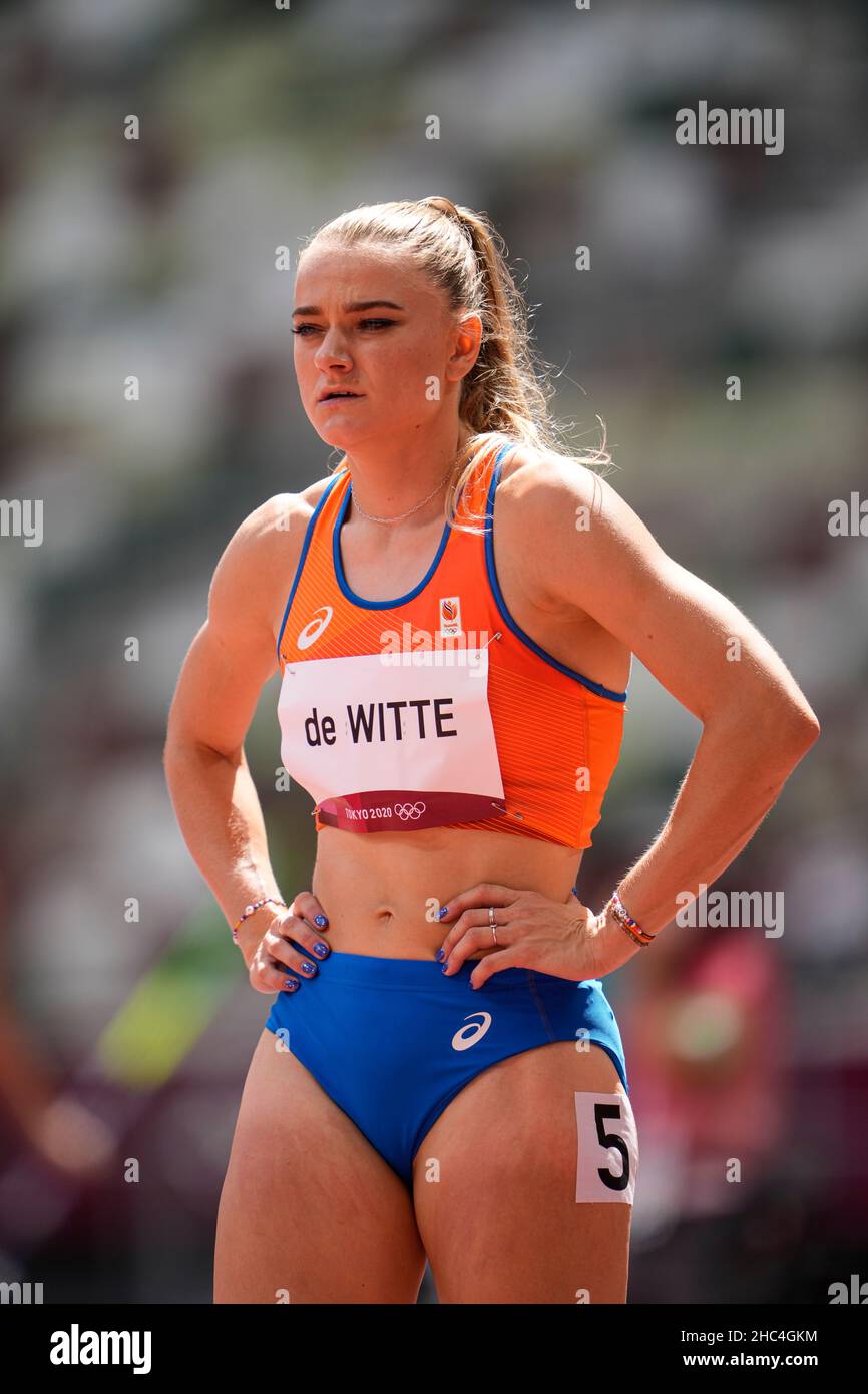 Lisanne De Witte participating in the semi-final of the 400 meters of ...