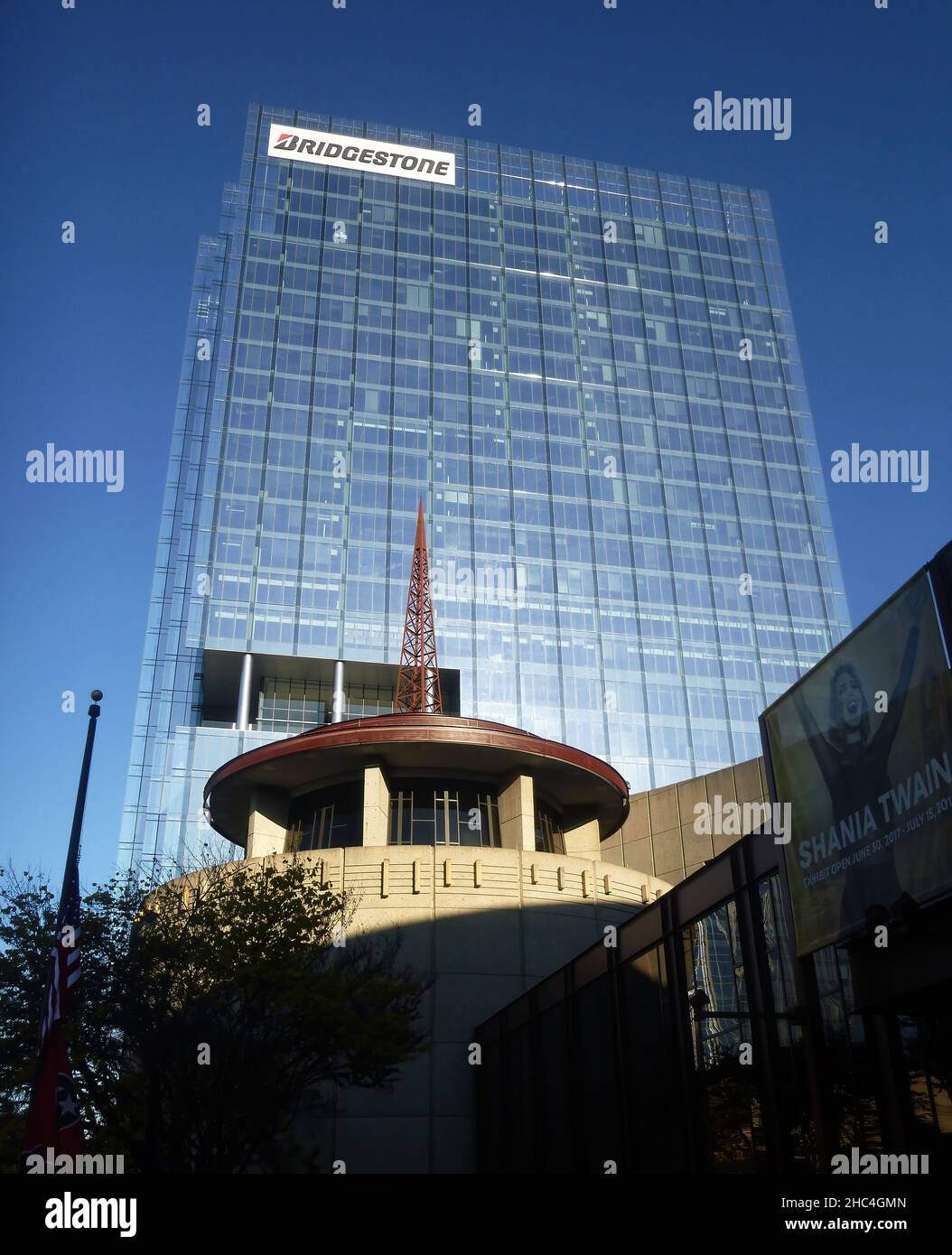 The Bridgestone Tower and the Country Music Hall of Fame in Nashville ...