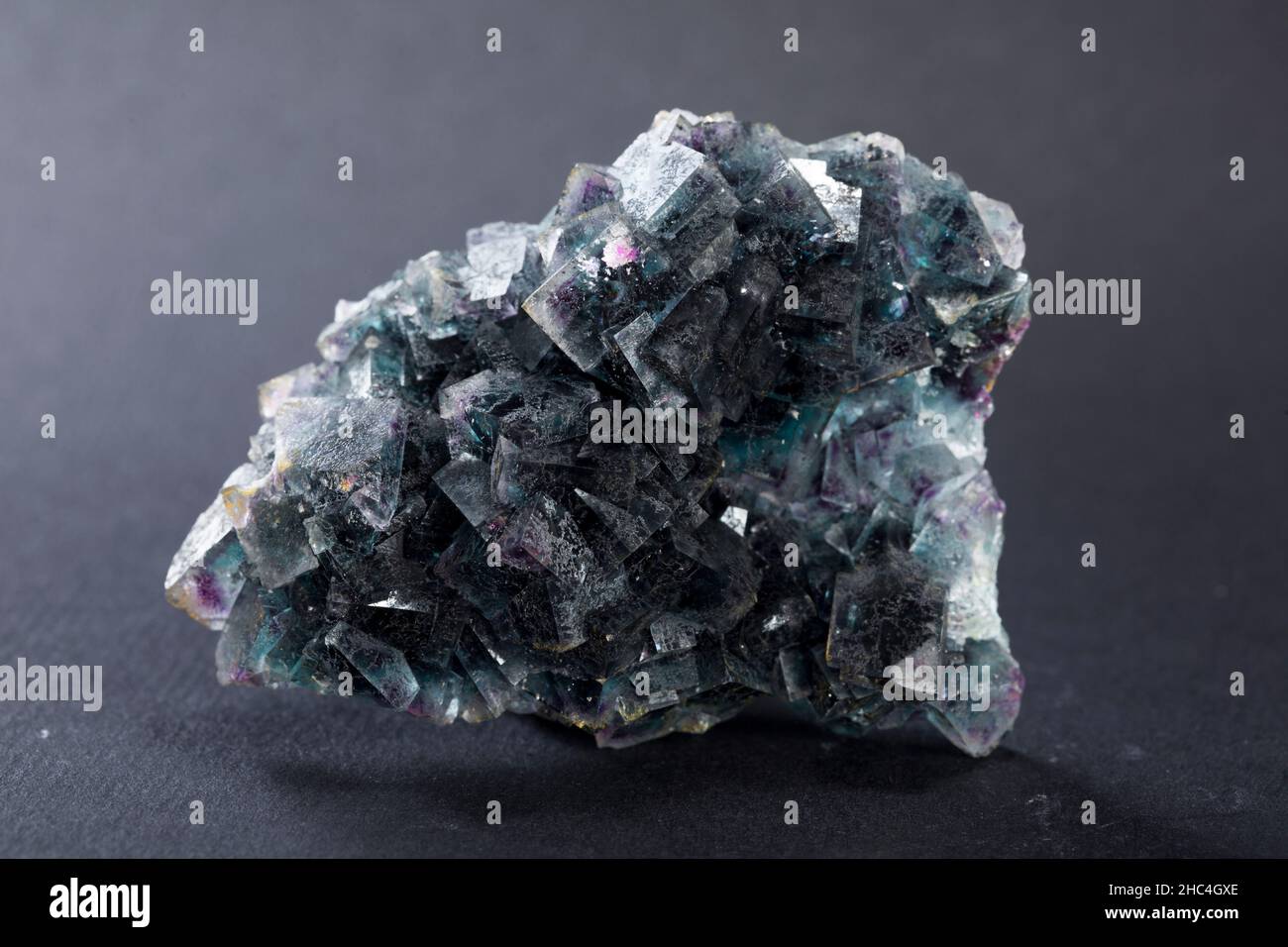 fluorite mineral specimen stone rock geology gem crystal Stock Photo ...