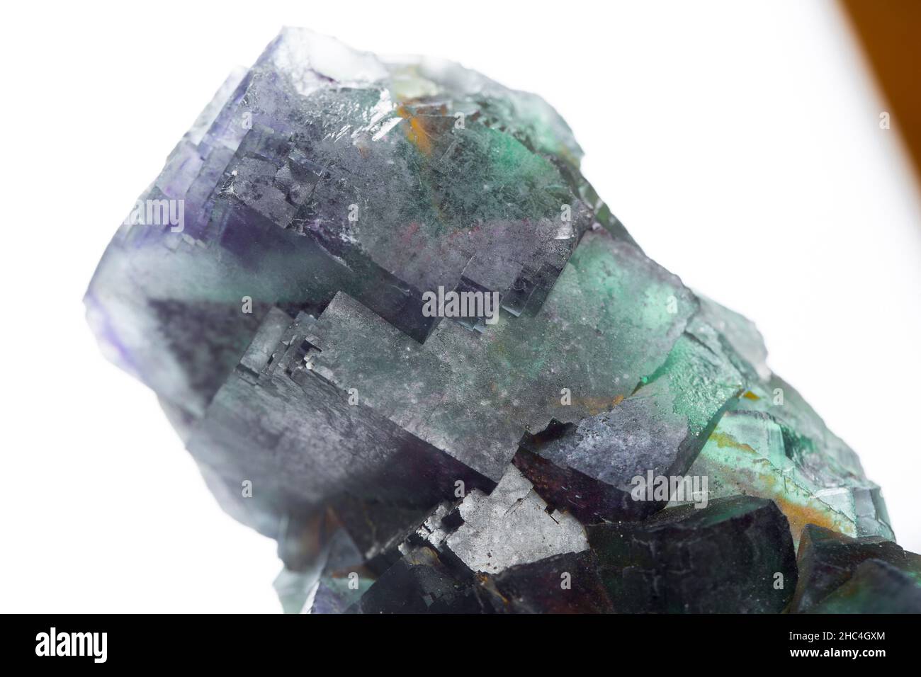fluorite mineral specimen stone rock geology gem crystal Stock Photo ...