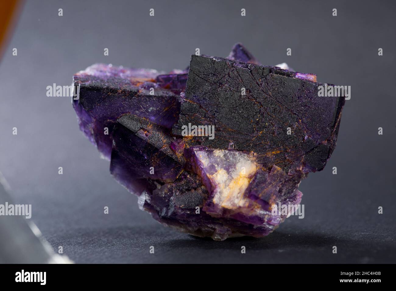 fluorite mineral specimen stone rock geology gem crystal Stock Photo ...