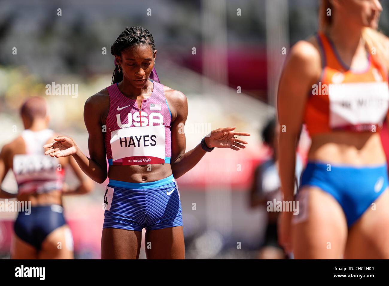Quanera Hayes Participating In The Semi Final Of The 400 Meters Of The