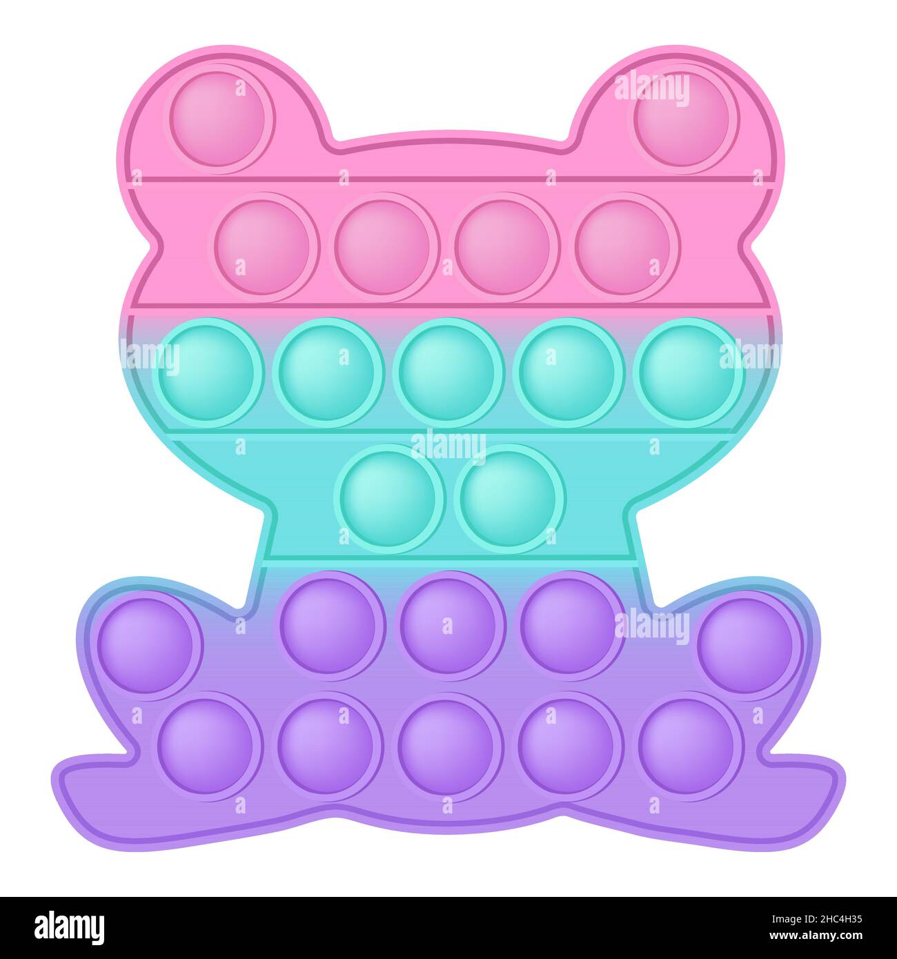 Popit figure frog as a fashionable silicon toy for fidgets. Addictive ...