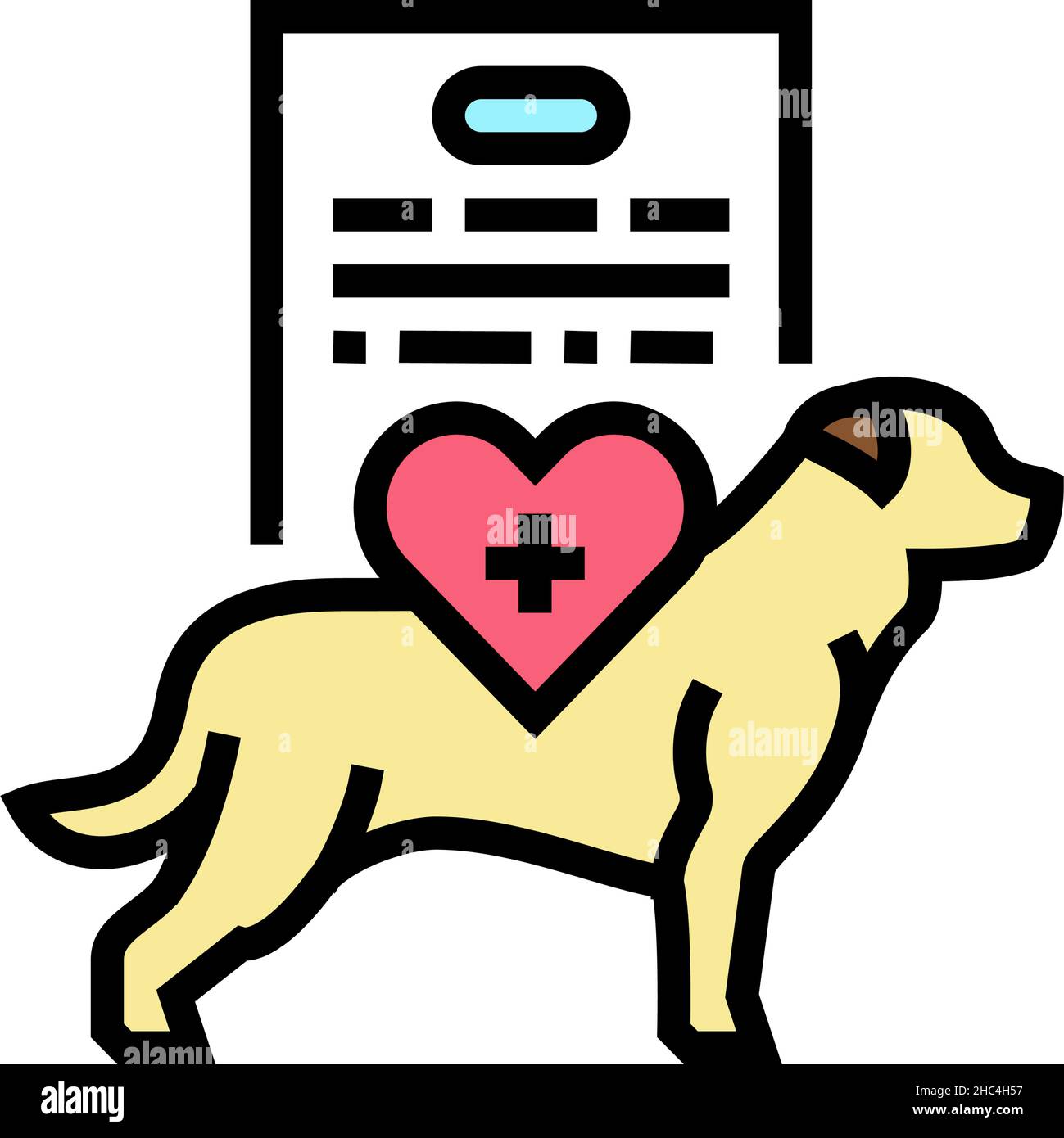 comprehensive physical exam color icon vector illustration Stock Vector ...