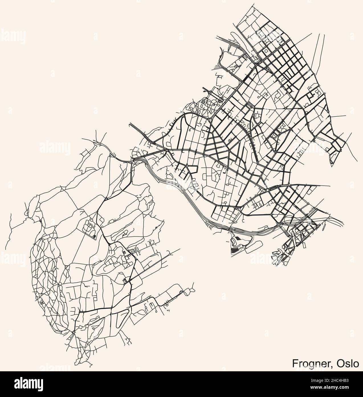 Detailed navigation urban street roads map on vintage beige background ...