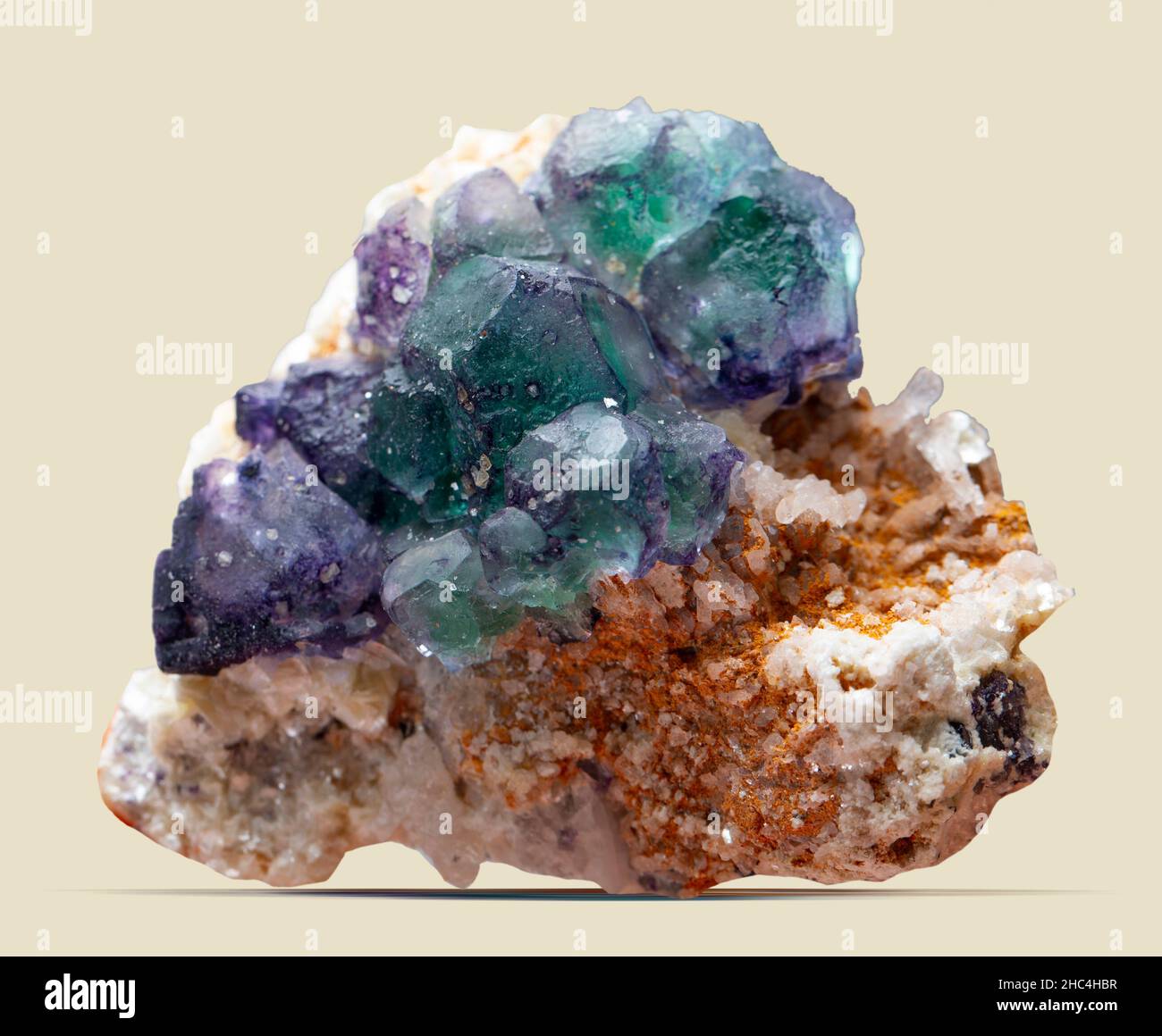 fluorite mineral specimen stone rock geology gem crystal Stock Photo ...
