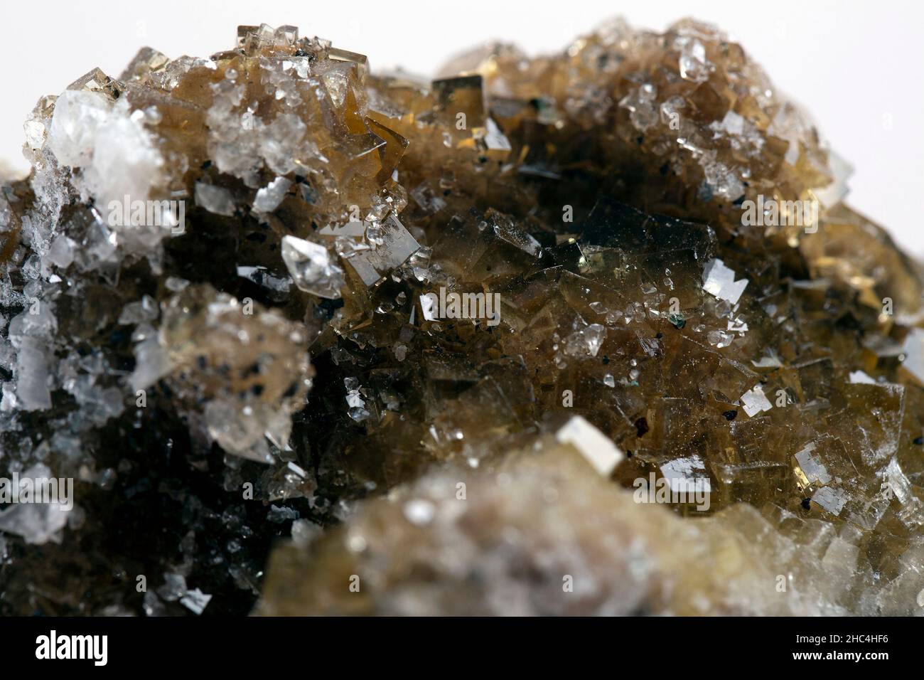 fluorite mineral specimen stone rock geology gem crystal Stock Photo ...