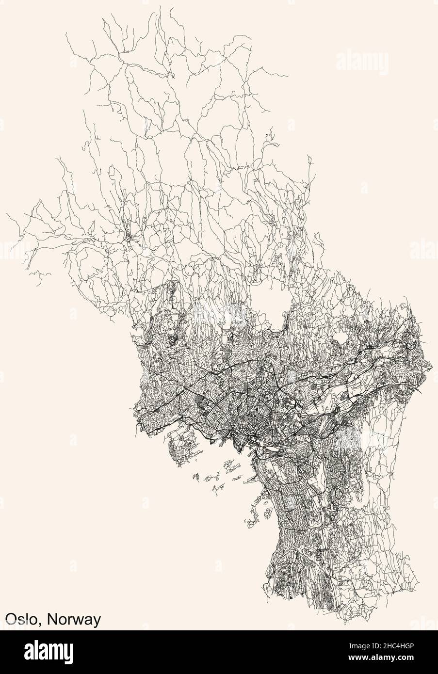 Detailed navigation urban street roads map on vintage beige background ...