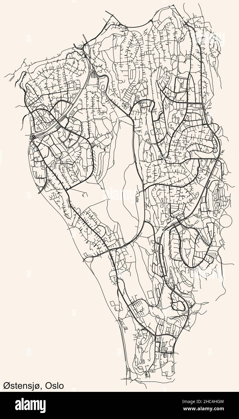 Map of oslo street hi-res stock photography and images - Alamy