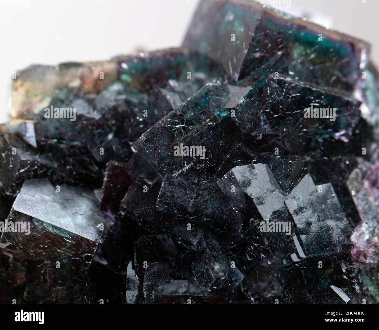 fluorite mineral specimen stone rock geology gem crystal Stock Photo ...