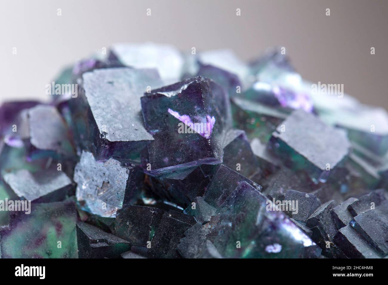 fluorite mineral specimen stone rock geology gem crystal Stock Photo ...