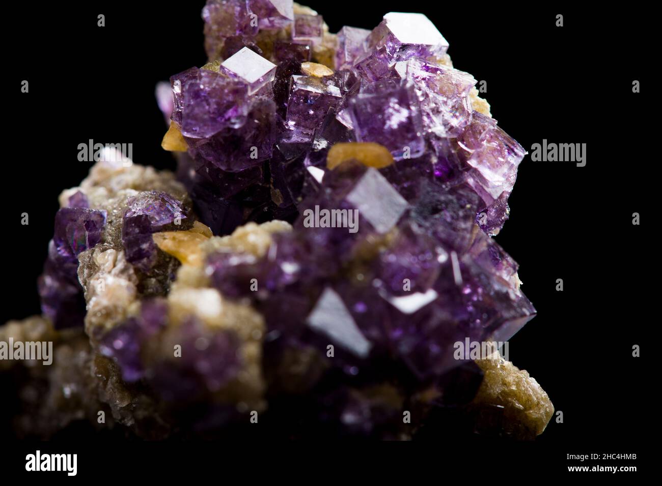 fluorite mineral specimen stone rock geology gem crystal Stock Photo ...