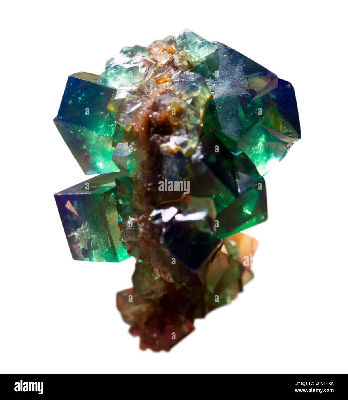 fluorite mineral specimen stone rock geology gem crystal Stock Photo ...