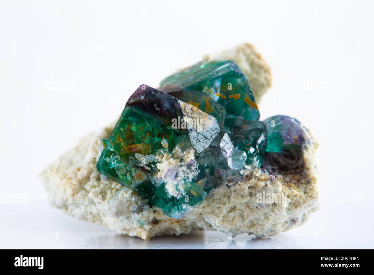 fluorite mineral specimen stone rock geology gem crystal Stock Photo ...