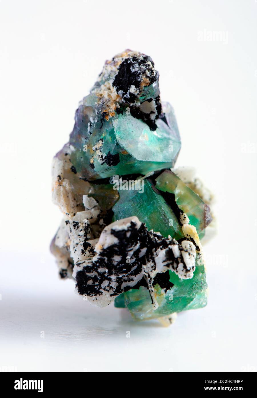 fluorite mineral specimen stone rock geology gem crystal Stock Photo ...