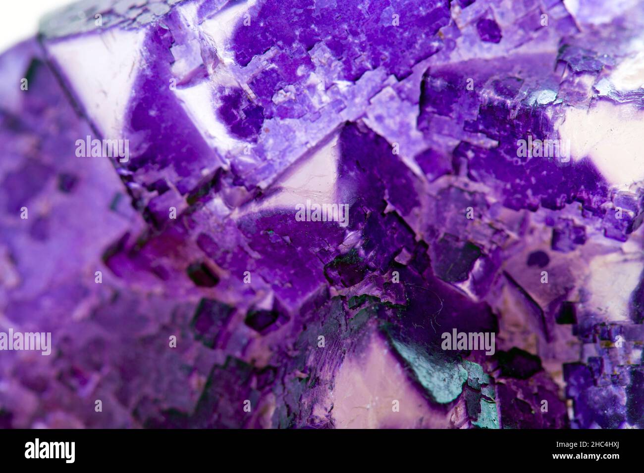 fluorite mineral specimen stone rock geology gem crystal Stock Photo ...