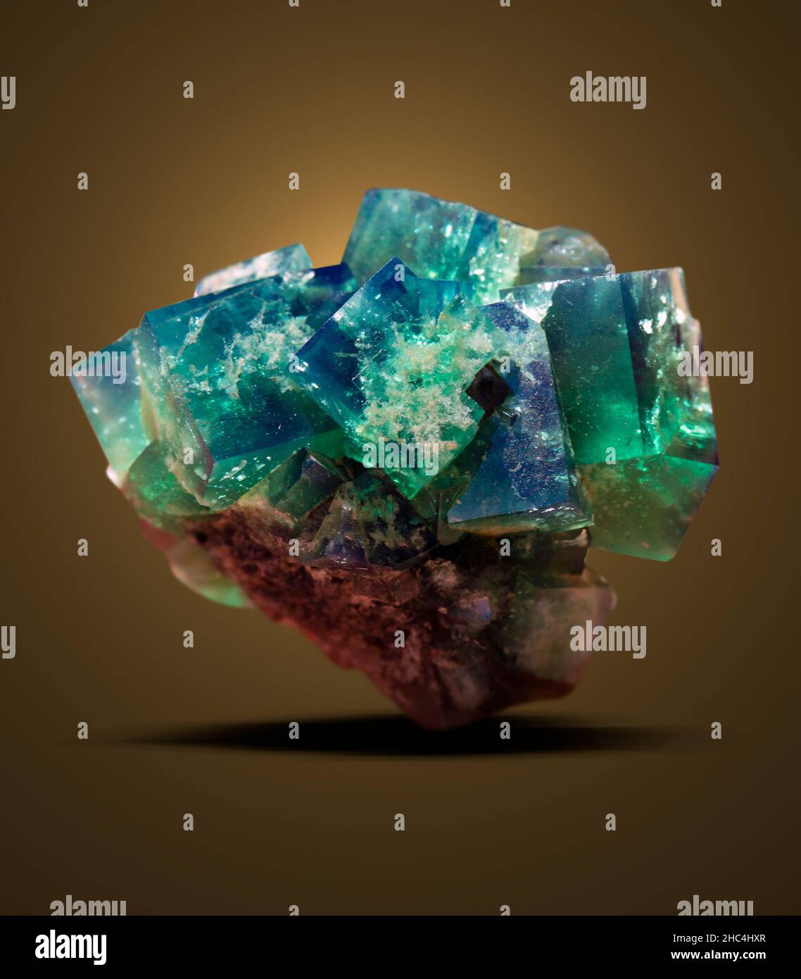 fluorite mineral specimen stone rock geology gem crystal Stock Photo ...