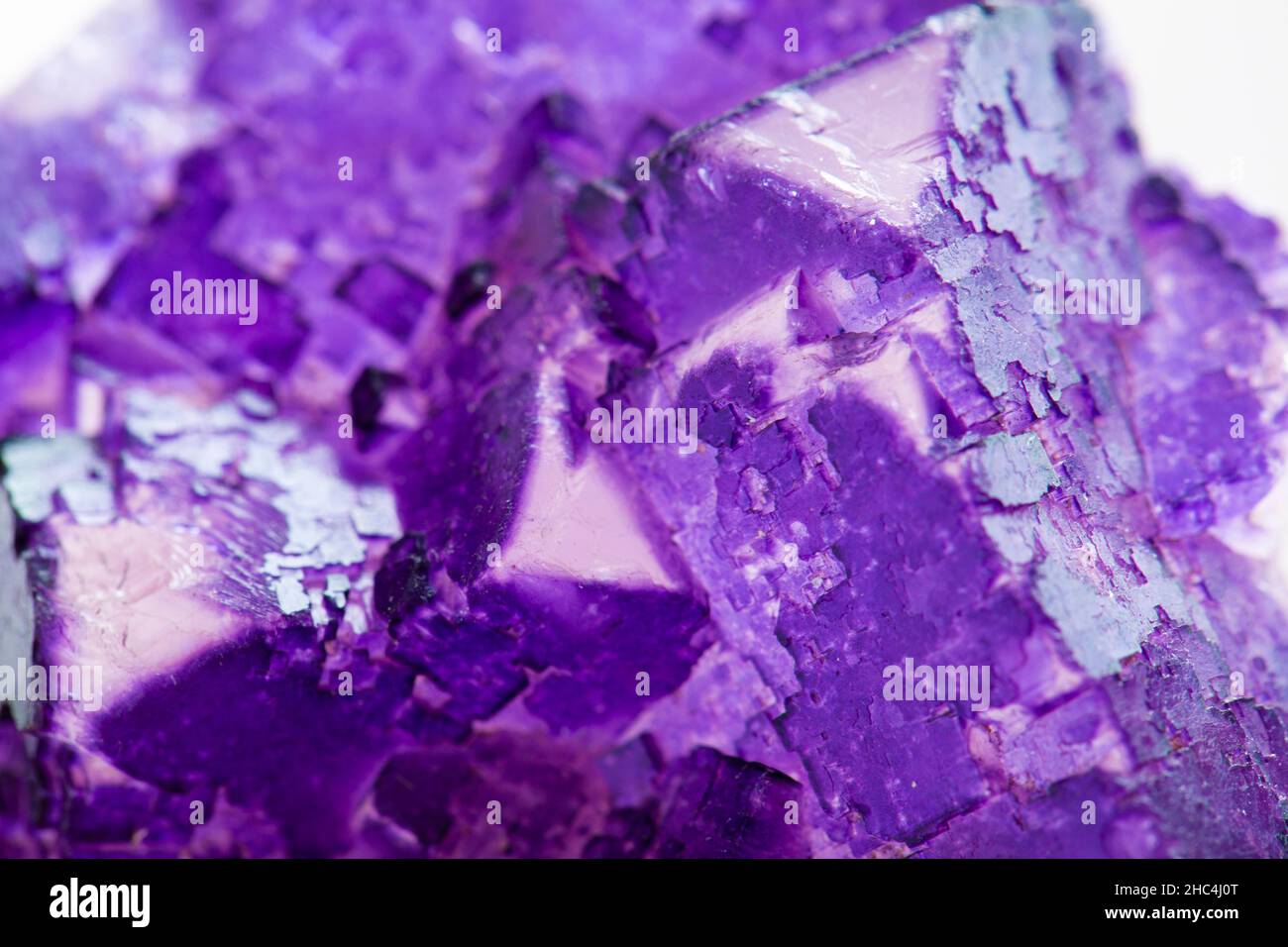 fluorite mineral specimen stone rock geology gem crystal Stock Photo ...