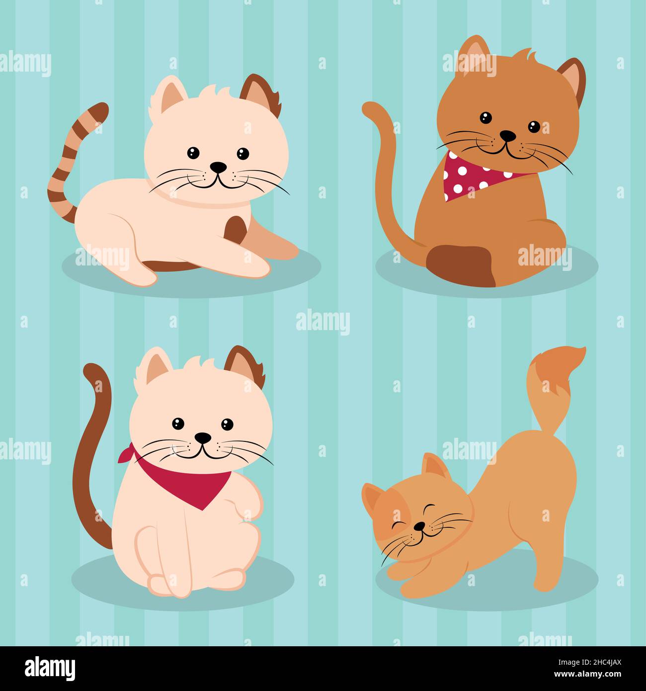 icons cute cats Stock Vector Image & Art - Alamy