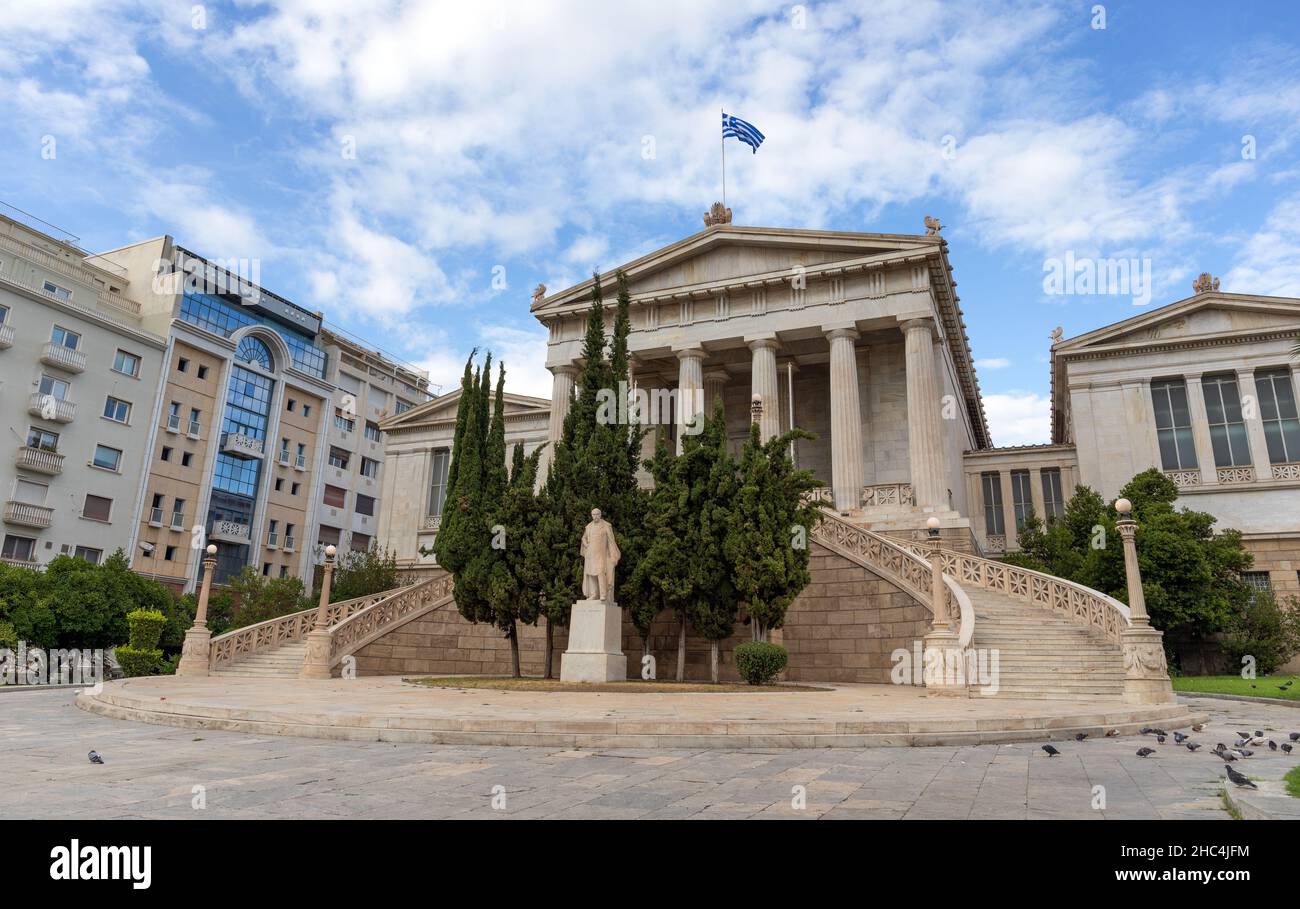 The National Library of Greece historic building in Athens Stock Photo ...