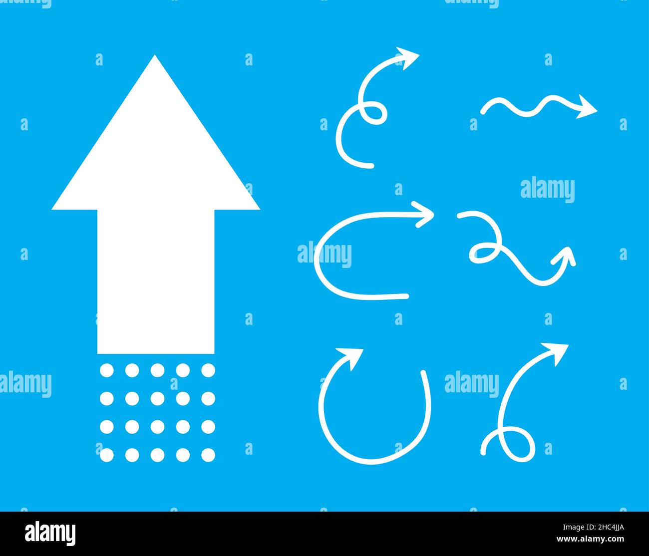 set of seven white arrows Stock Vector Image & Art - Alamy