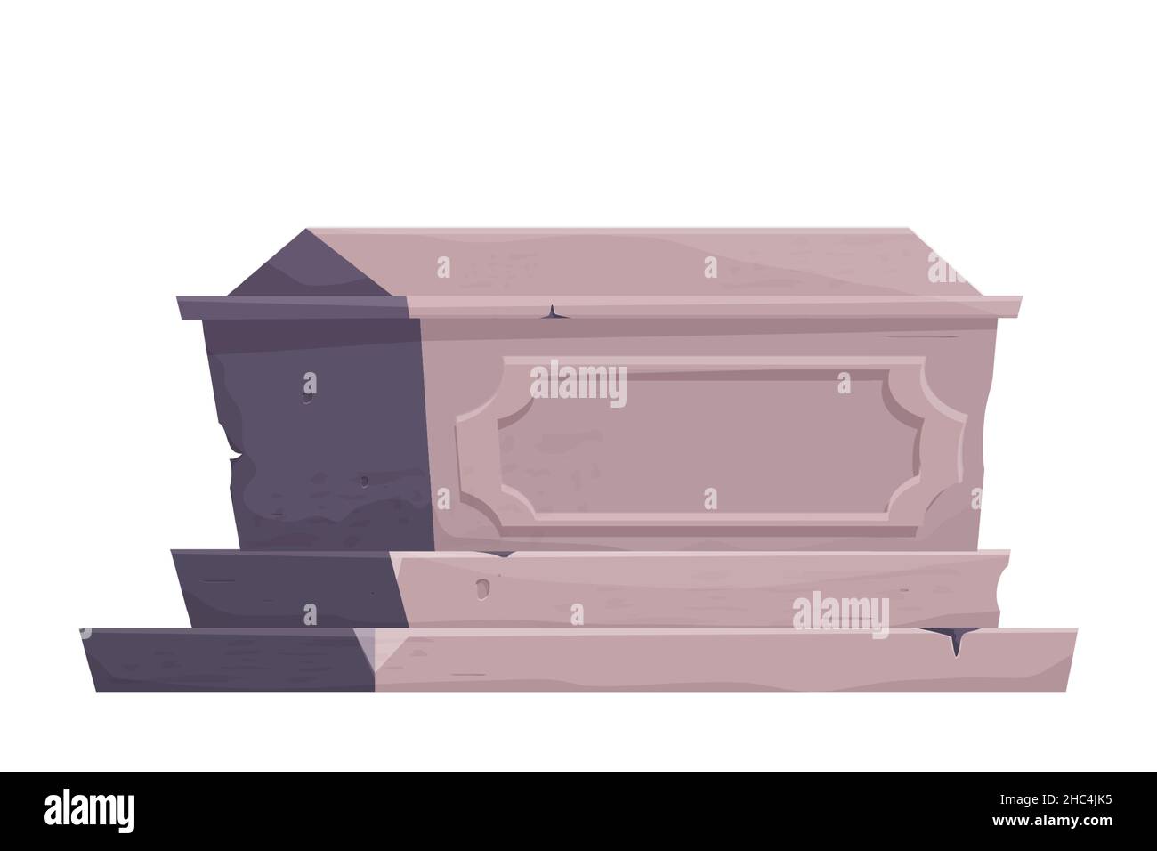 Stone grave, memorial in cartoon style isolated on white background ...