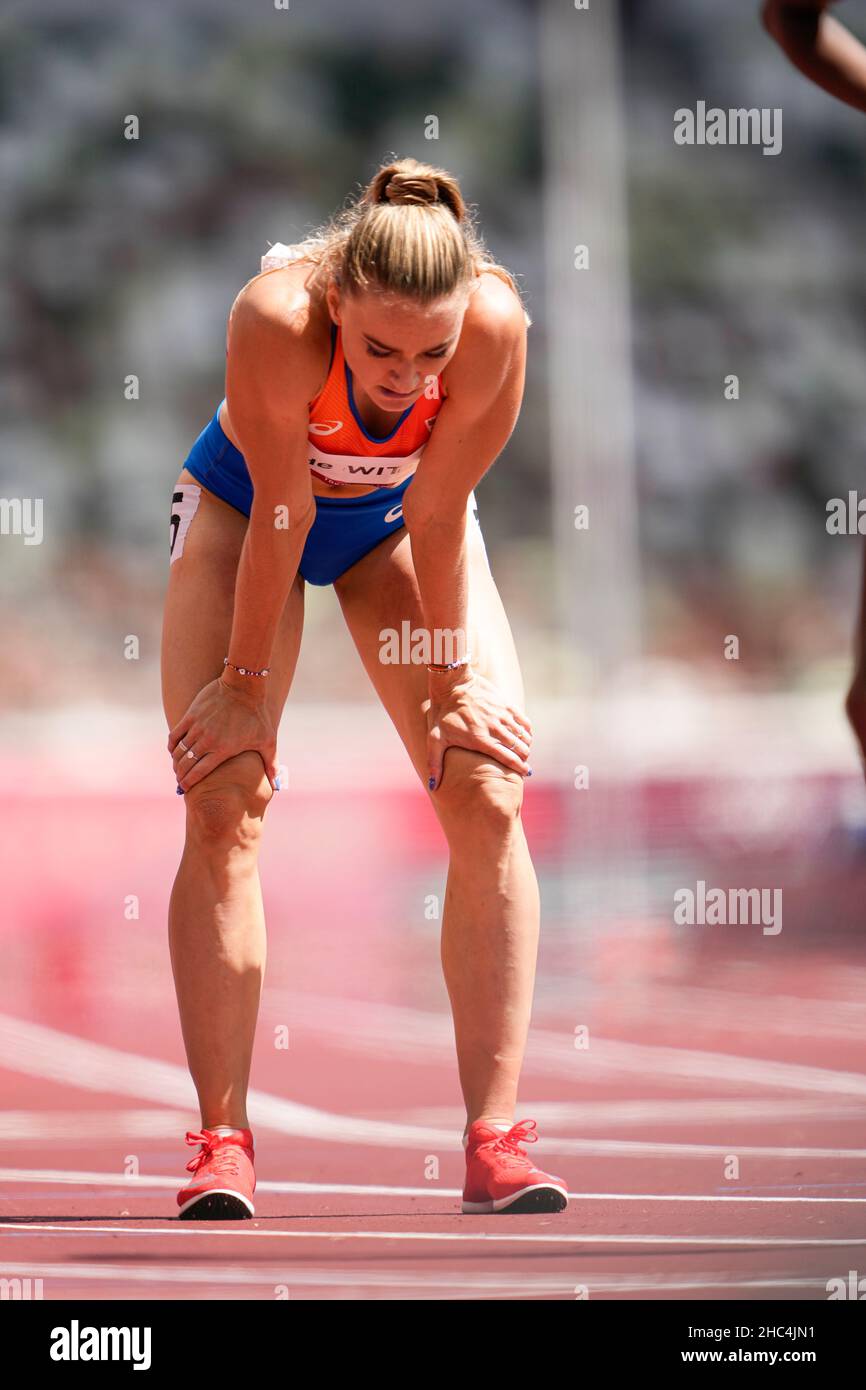 Lisanne De Witte participating in the semi-final of the 400 meters of ...