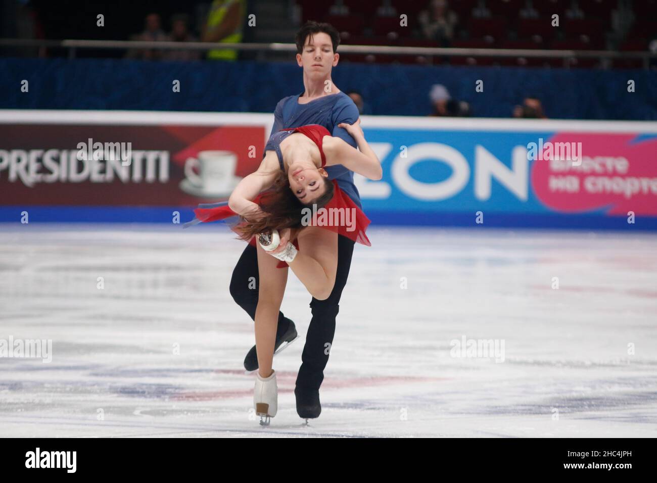 Vlada Pavlenina, Alexander Aleksanyan of Russia competes in the Ice ...
