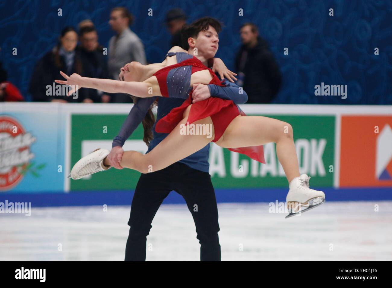 Vlada Pavlenina, Alexander Aleksanyan of Russia competes in the Ice ...