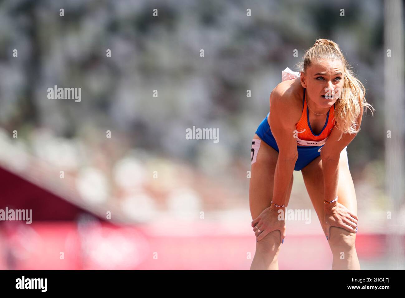 Lisanne De Witte participating in the semi-final of the 400 meters of ...