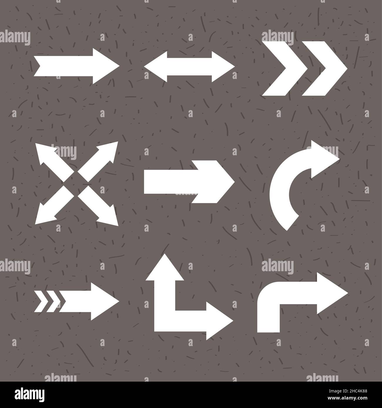 set of nine white arrows Stock Vector Image & Art - Alamy