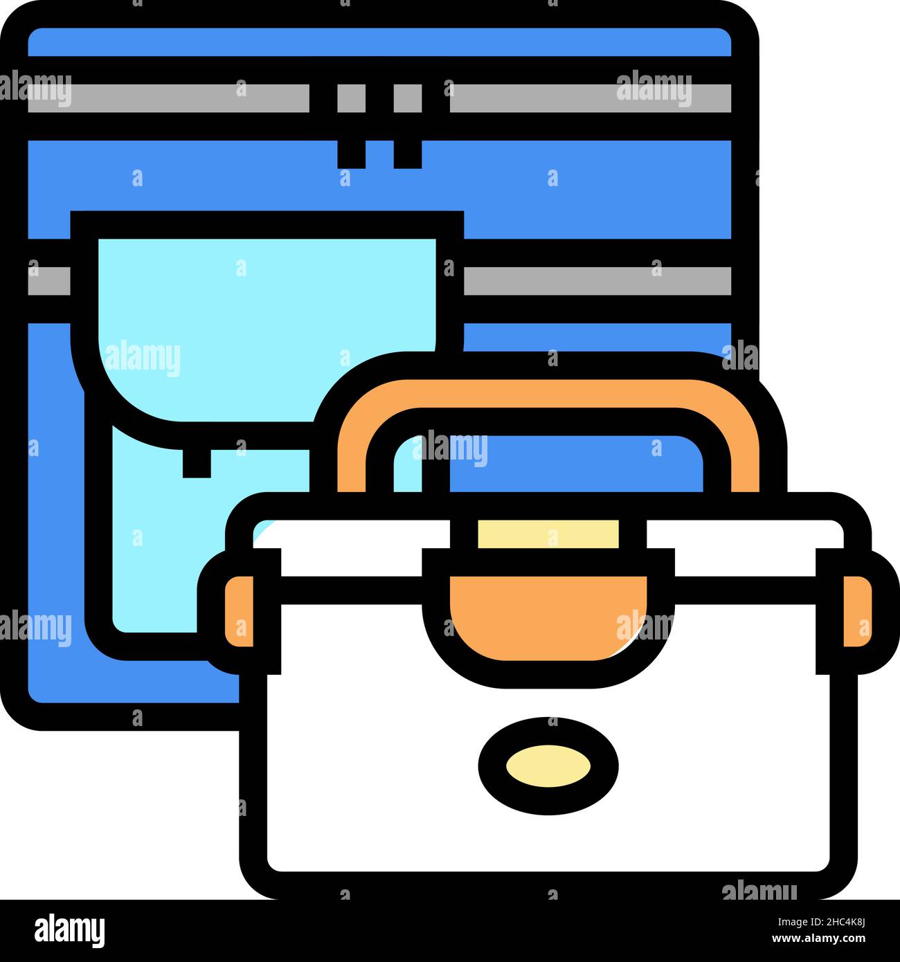 lunch box color icon vector illustration Stock Vector Image & Art - Alamy