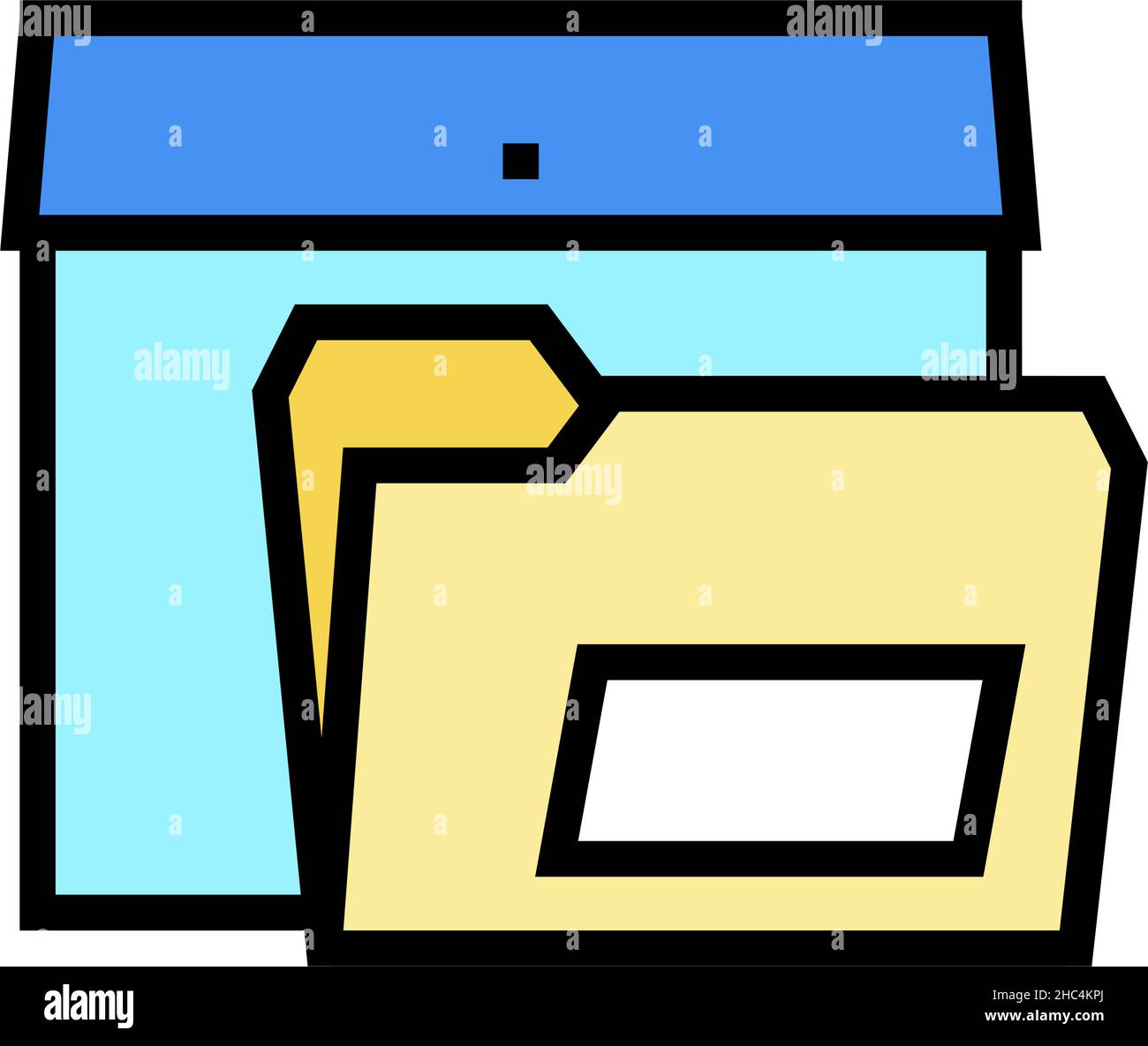 folders for paper color icon vector illustration Stock Vector Image ...