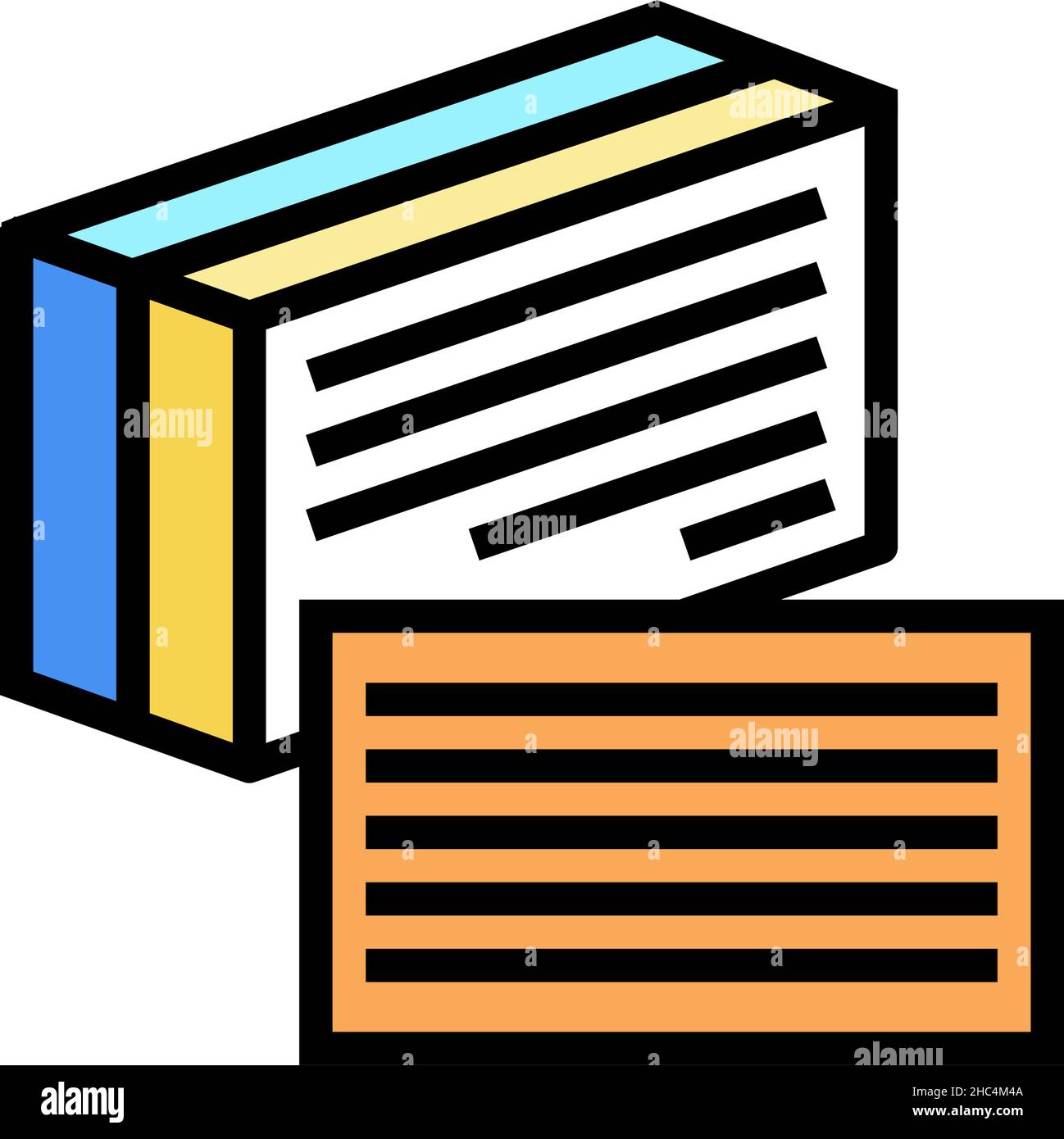 index cards color icon vector illustration Stock Vector Image & Art - Alamy