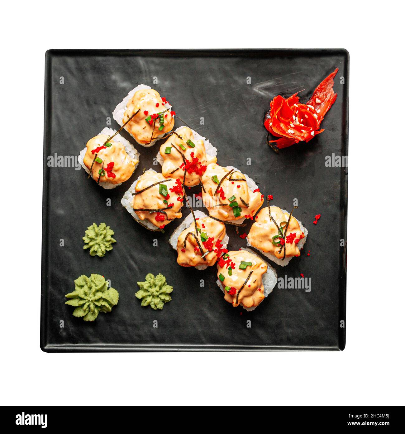 Ebi maki sushi roll Cut Out Stock Images & Pictures - Alamy