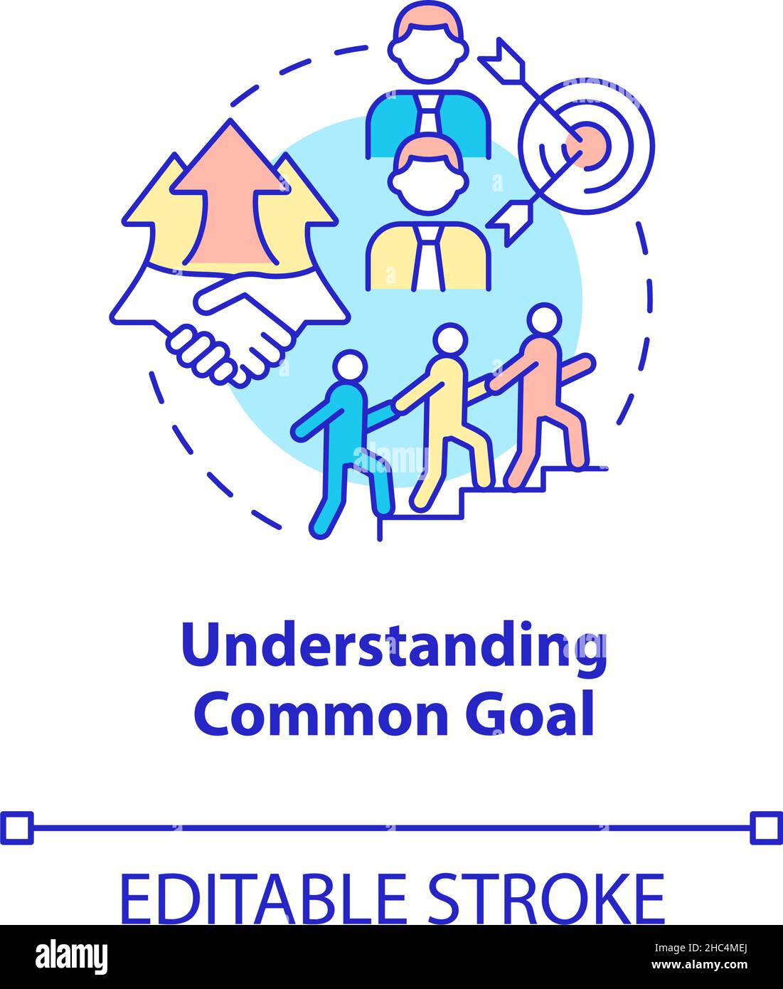 Understanding common goals concept icon Stock Vector Image & Art - Alamy
