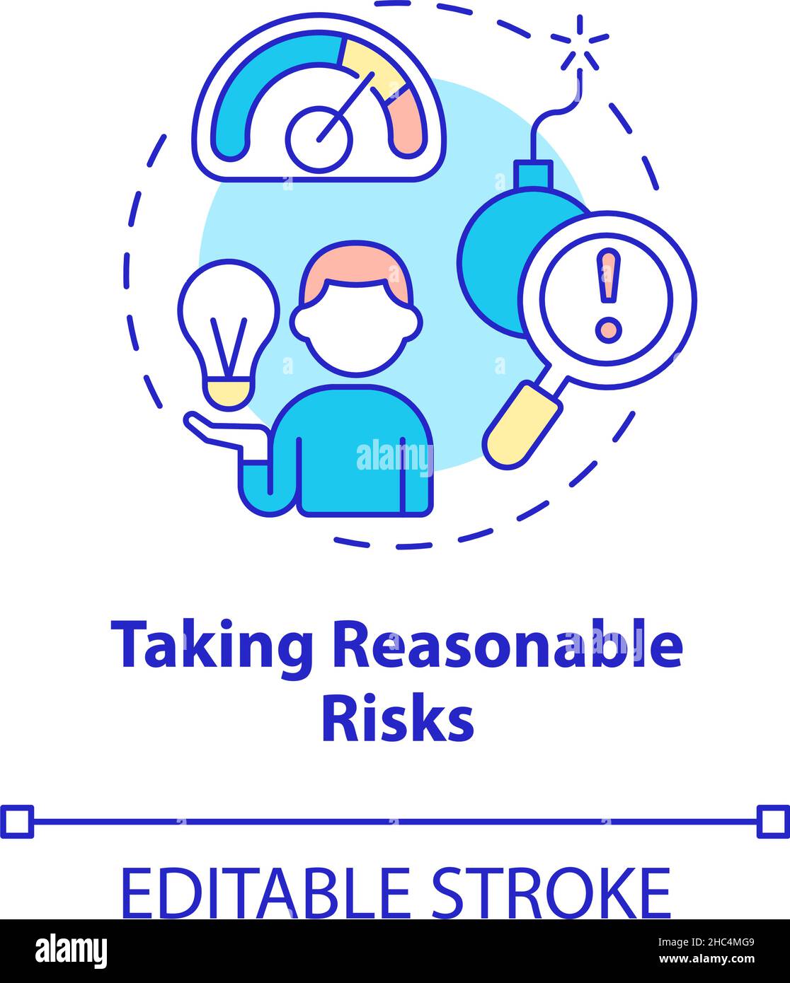 Taking reasonable risks concept icon Stock Vector Image & Art - Alamy