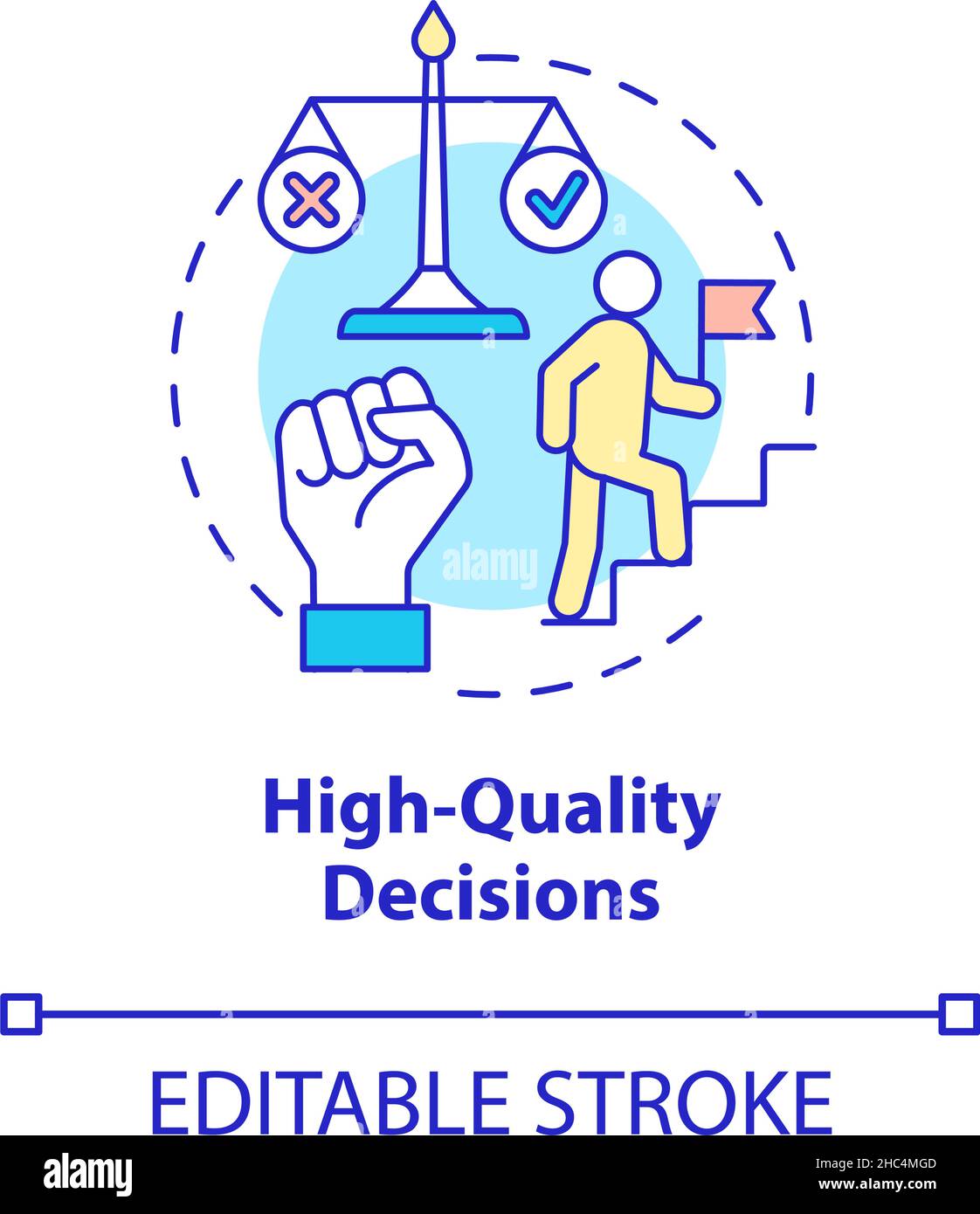 Decision making circle Stock Vector Images - Alamy