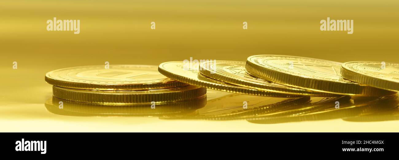Bitcoin Cryptocurrency , gold coins , mining , future money Stock Photo ... Bitcoin Cryptocurrency , gold coins , mining , future money Stock Photo ...