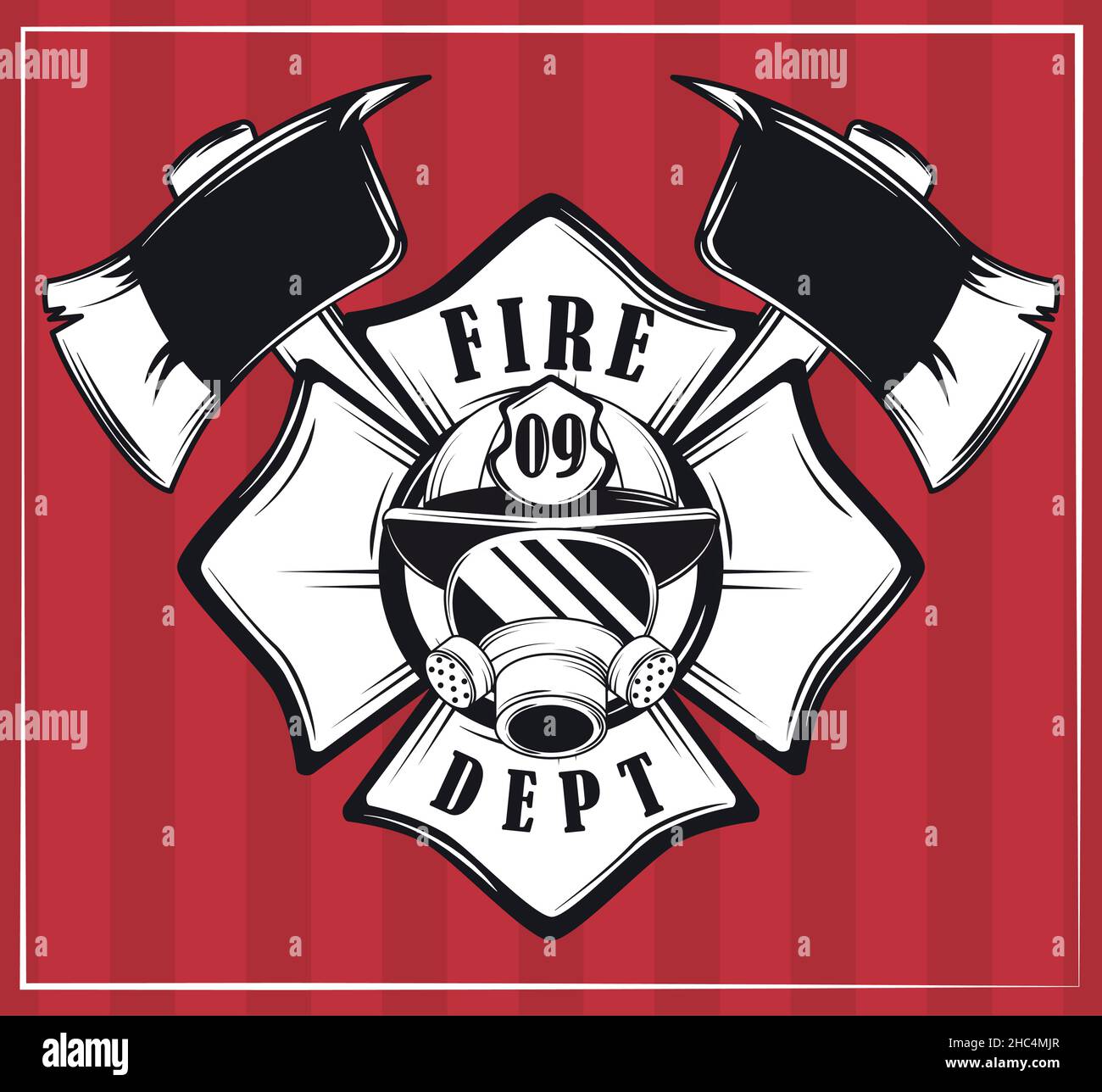 Fire Department Logo With Axes