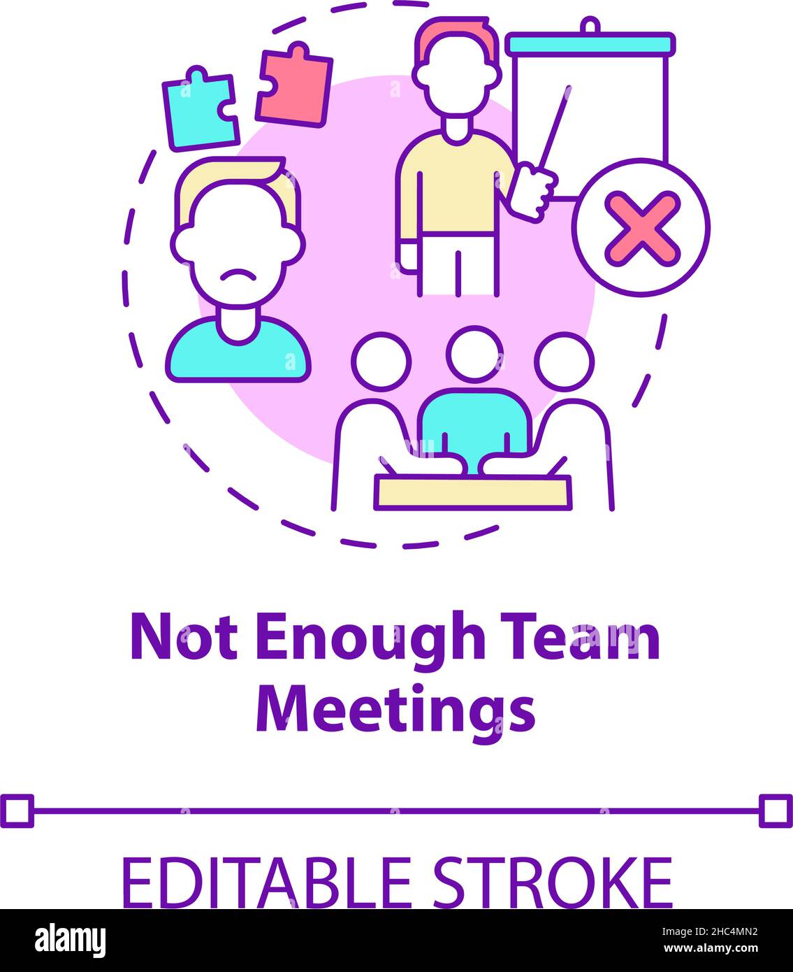 Not enough team meetings concept icon Stock Vector Image & Art - Alamy