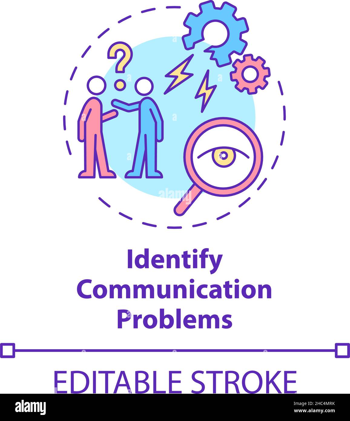Identify communication problems concept icon Stock Vector Image & Art ...