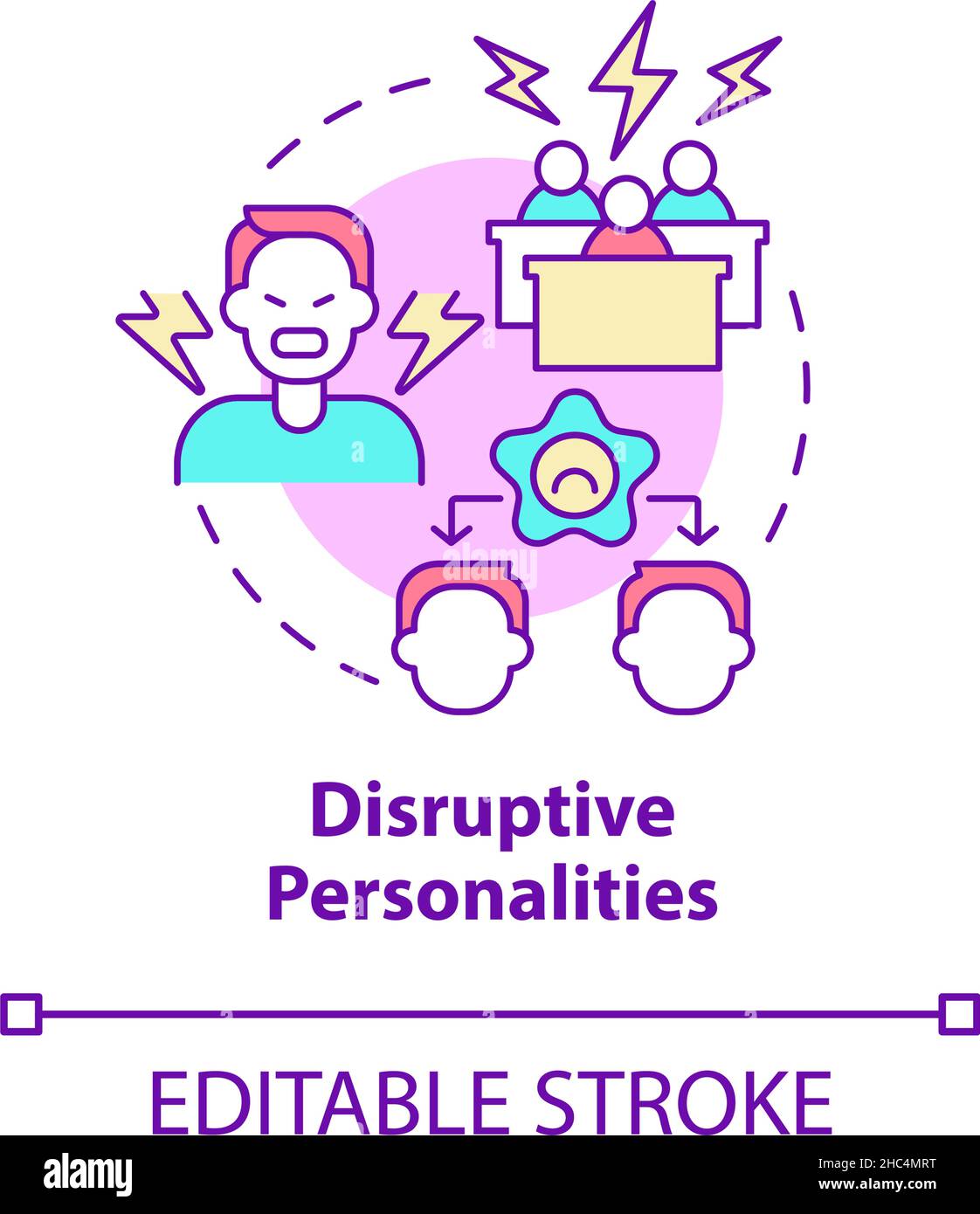 Disruptive personalities concept icon Stock Vector Image & Art - Alamy