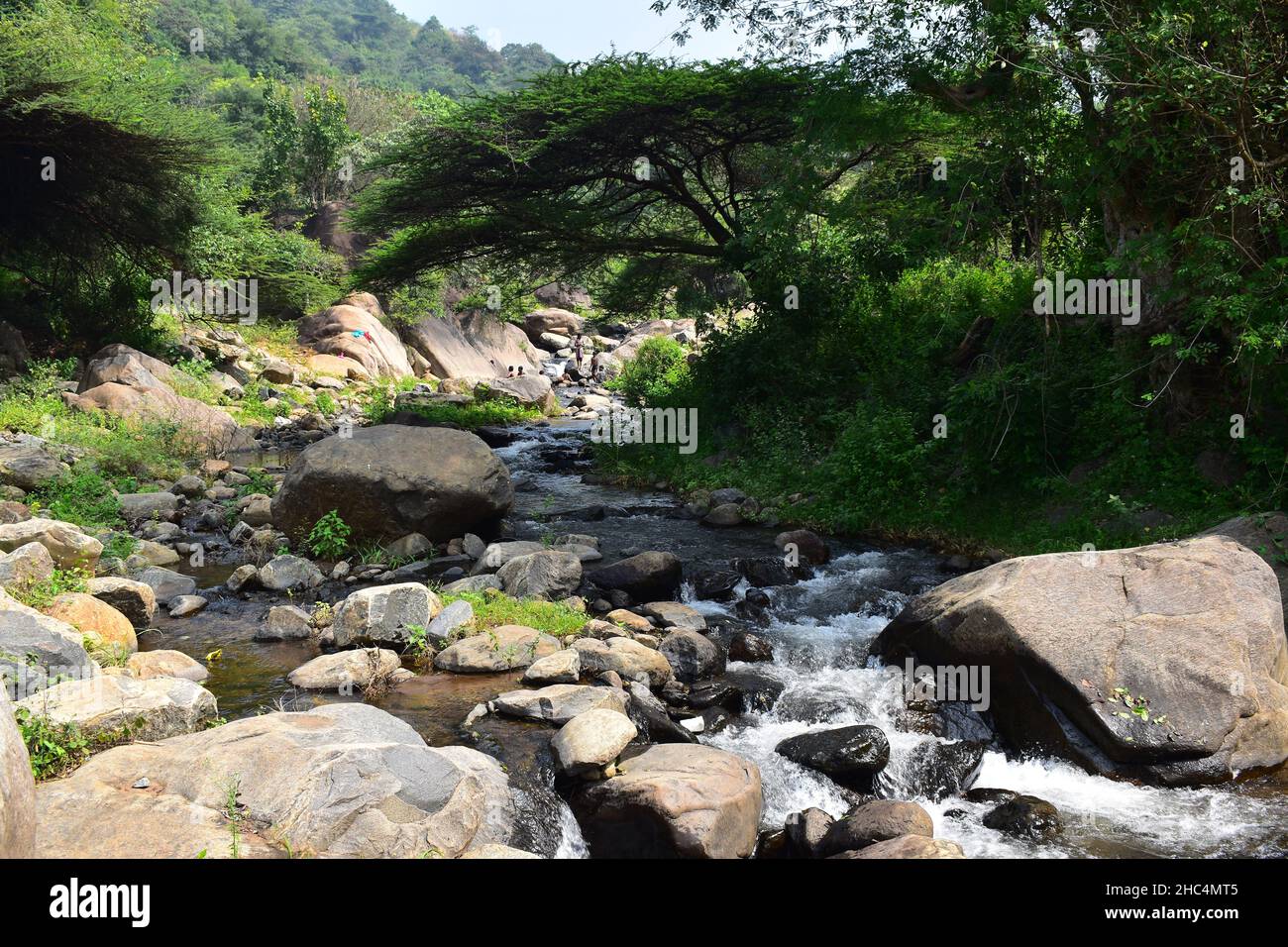 Kannimar Ootru - Triple Waterfalls and Natural Swimming Pools Stock ...