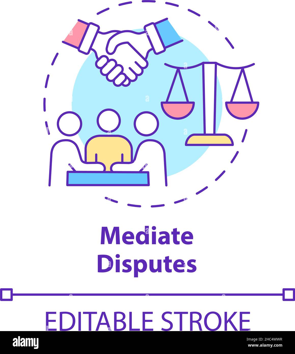 Mediate disputes concept icon Stock Vector Image & Art - Alamy
